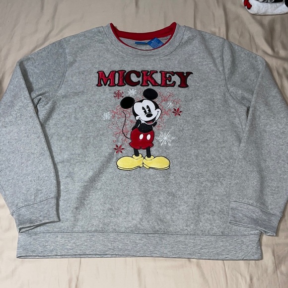 Disney | Tops | Disney Mickey Mouse Fleece Sweatshirt | Poshmark